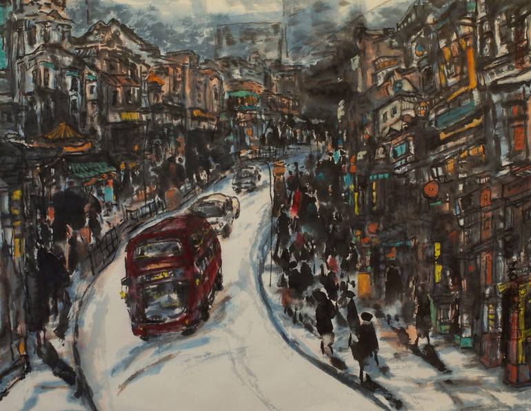 Passing by Painting by Yellon Ran Huang ARWS | Saatchi Art