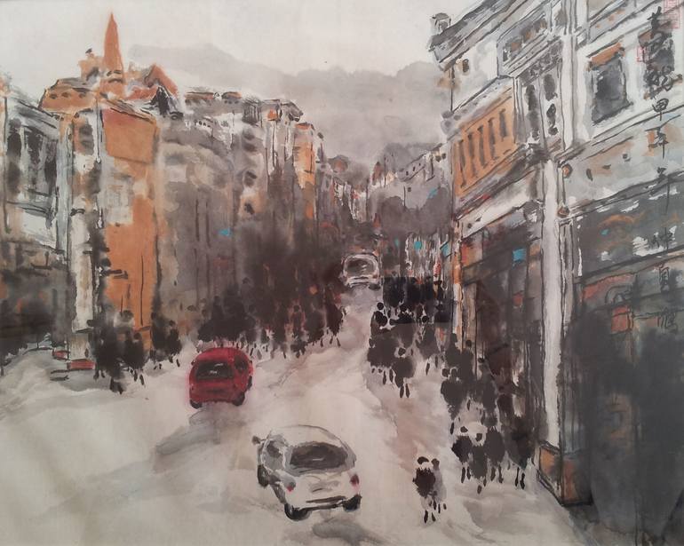 A Monday morning Painting by Yellon Ran Huang | Saatchi Art