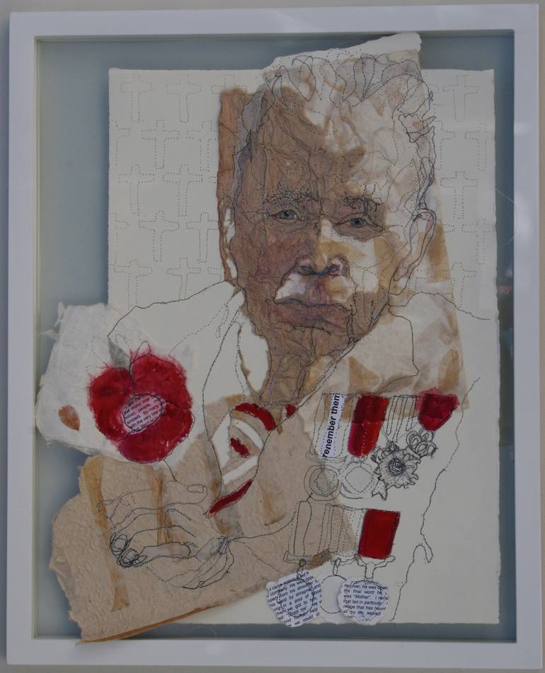 Harry Patch (SOLD) Collage by Deanna Tyson | Saatchi Art