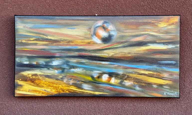 Orb Adrift Painting by Khrystyna Kozyuk | Saatchi Art