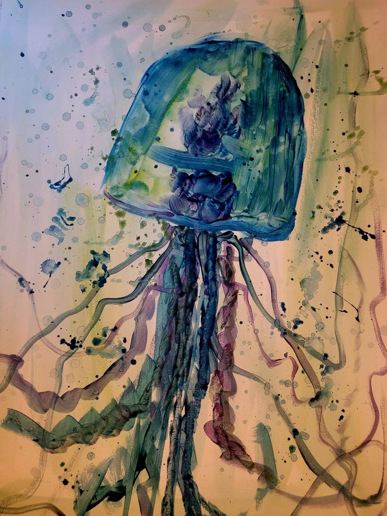 Blue Jelly Painting by Samuel Gillis | Saatchi Art