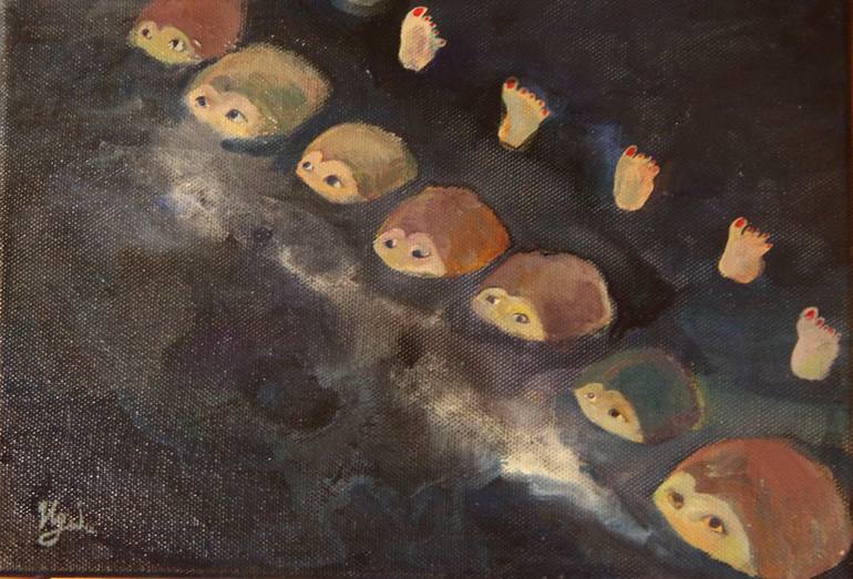 They Float; they float; they float endlessly Painting by Hsiao Ying Wu ...
