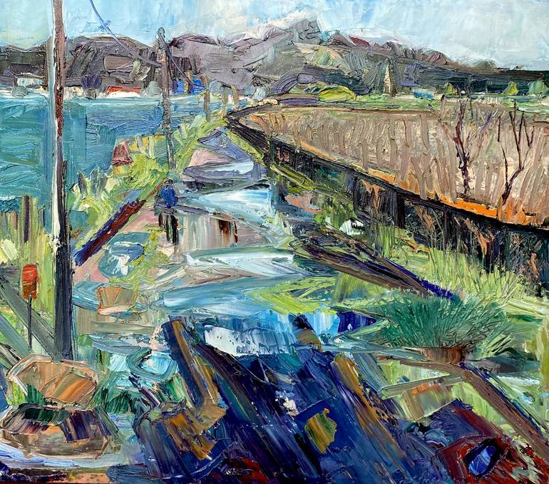 Berkeley Marina Painting by James Hartman | Saatchi Art