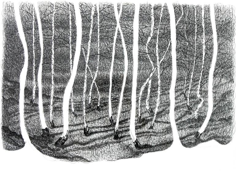 polish Forests Drawing by Nathalie Holbrook | Saatchi Art