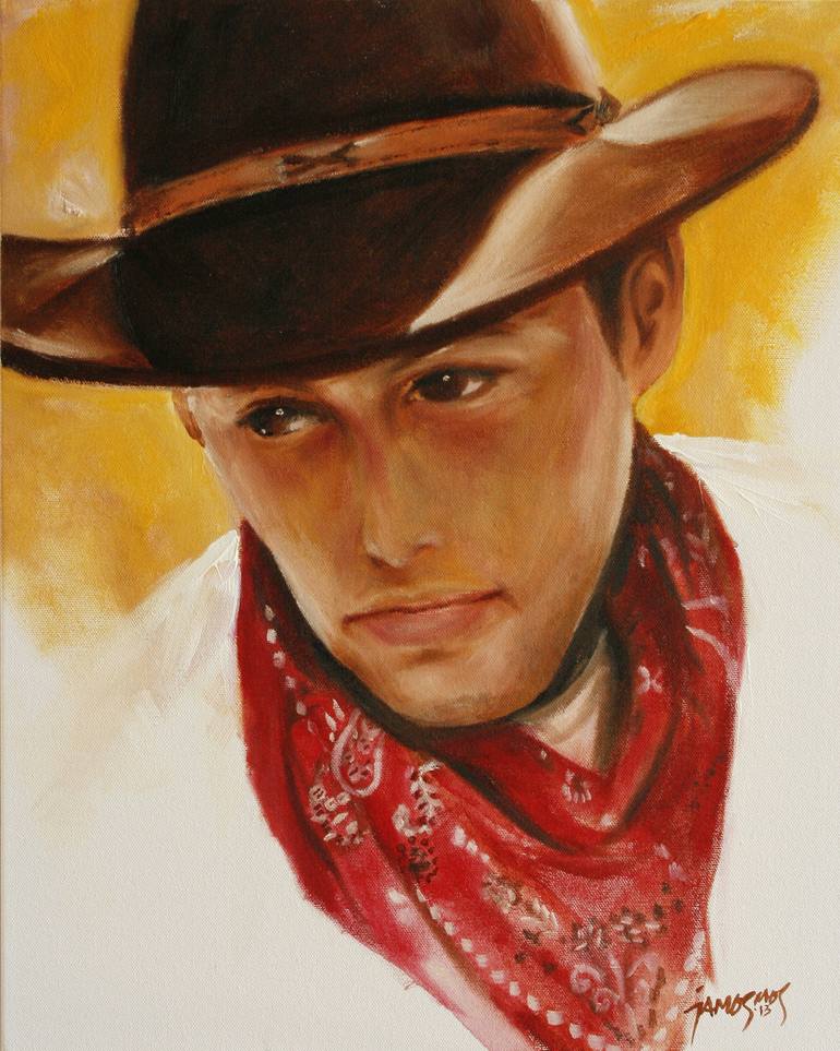 NOONDAY COWBOY Painting by Jun Jamosmos | Saatchi Art
