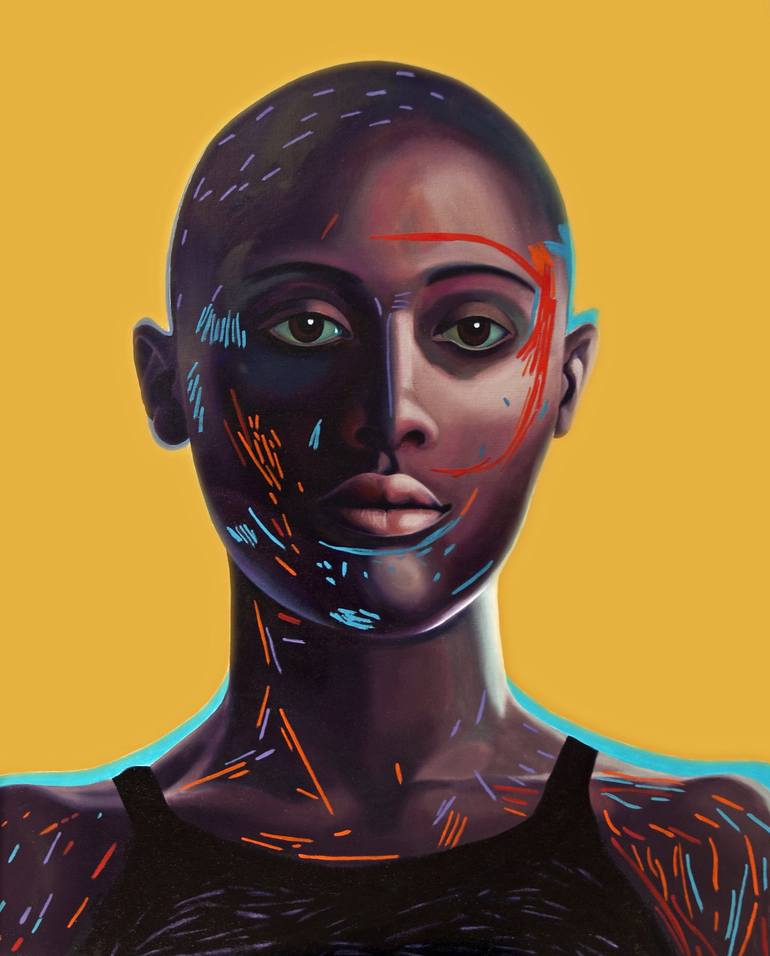 Series “Bluebeard” Woman Portrait Painting by Nina Pery | Saatchi Art