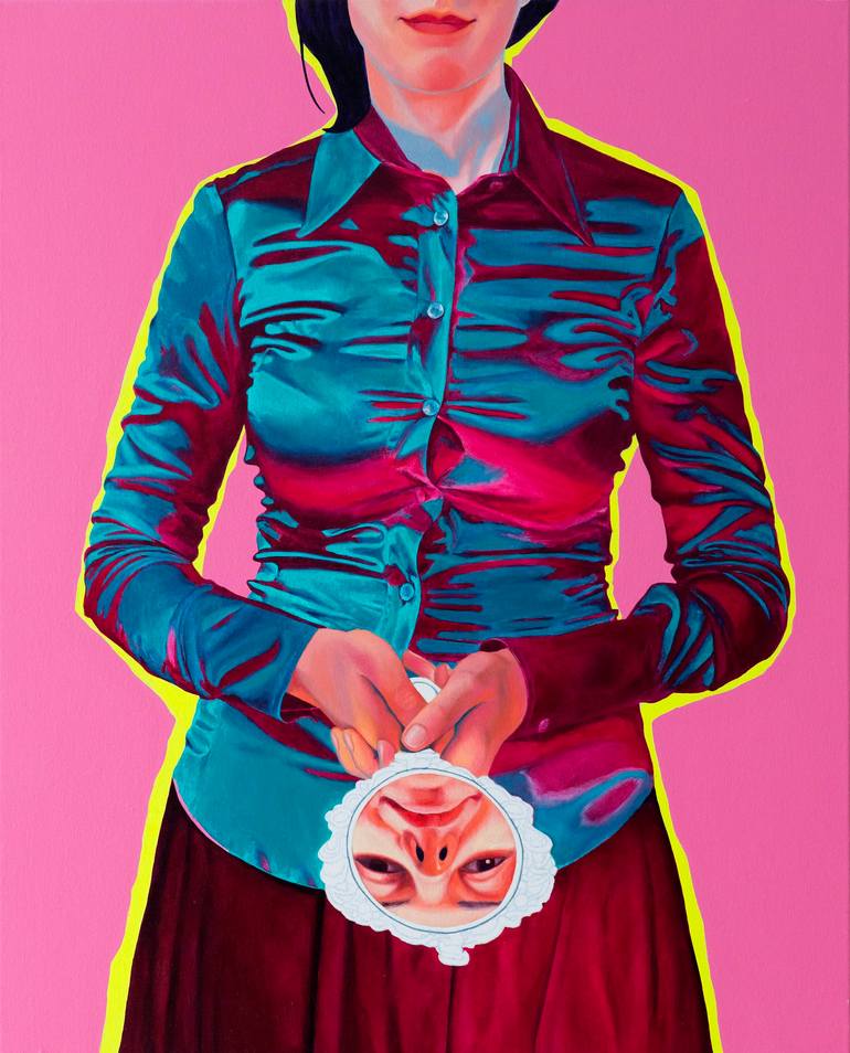 Series “Bluebeard” Woman Portrait Painting by Nina Pery | Saatchi Art