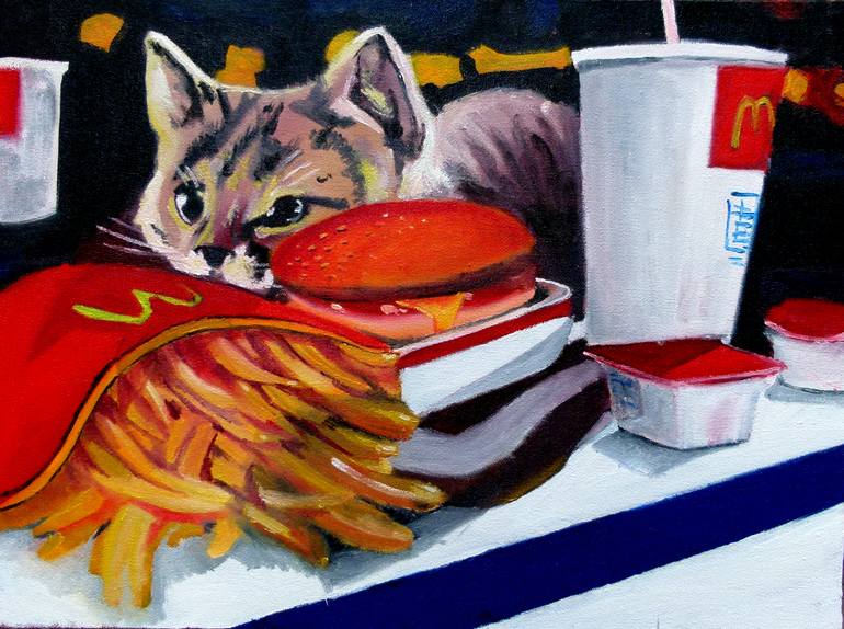 mcCat Painting by Soso Kumsiashvili | Saatchi Art
