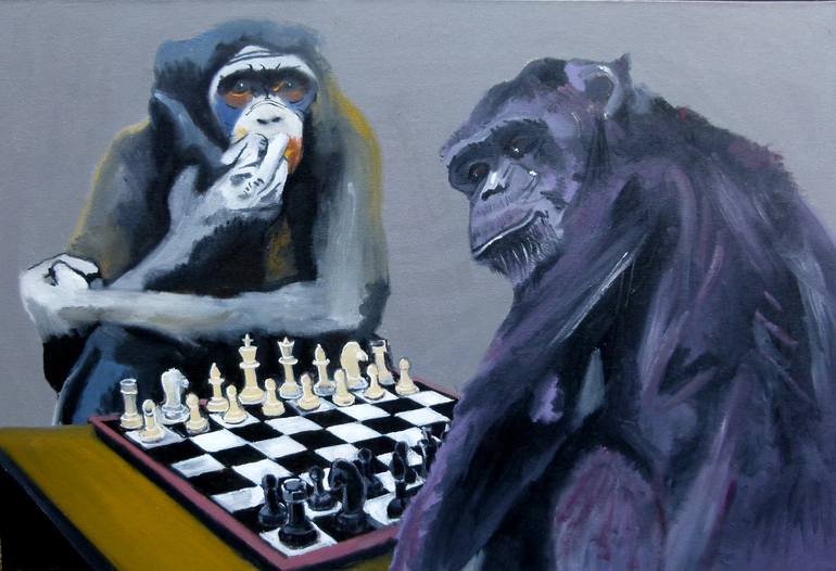 monkey Painting by Soso Kumsiashvili | Saatchi Art