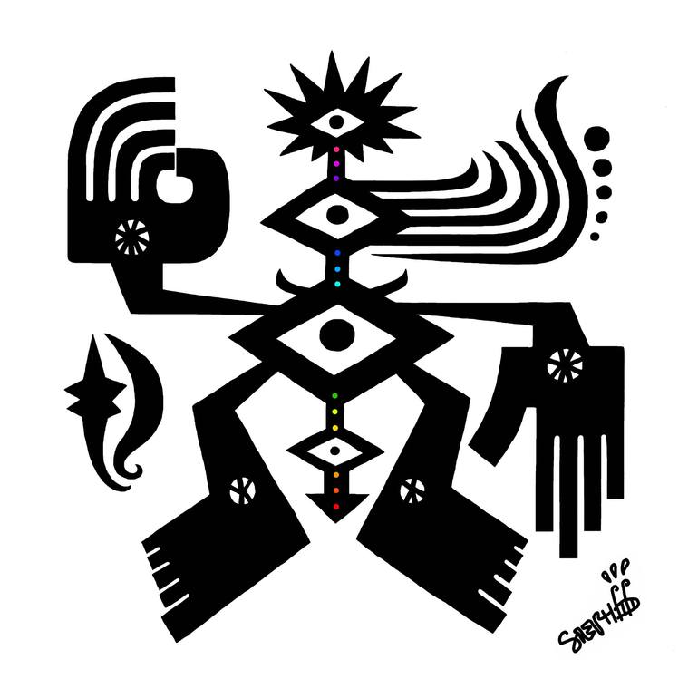 Extraterrestrial Graffiti # 7 Painting by Stephane Peray | Saatchi Art