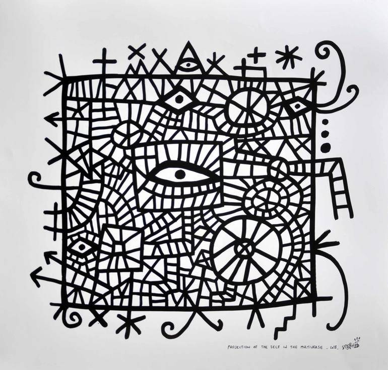 Projection of the self in the Multiverse Drawing by Stephane Peray ...