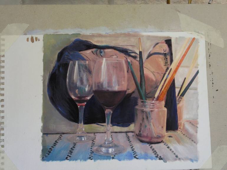 Still life in studio Painting by Sue Cook | Saatchi Art
