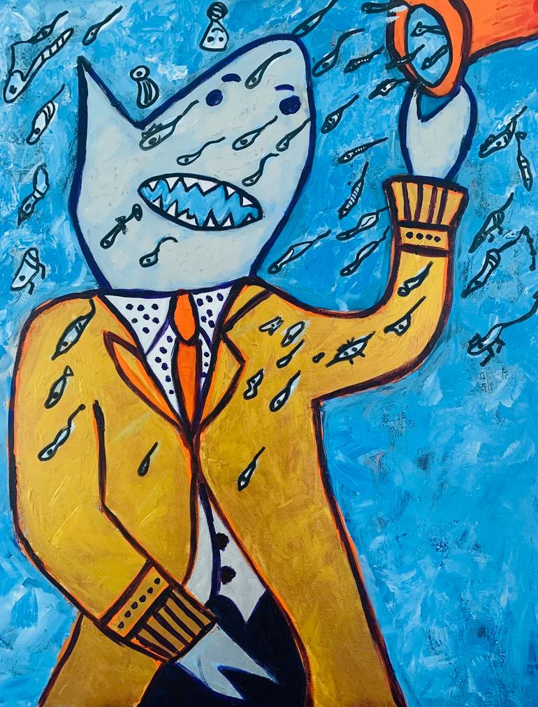 Haai! Painting by Ada Krowinkel | Saatchi Art