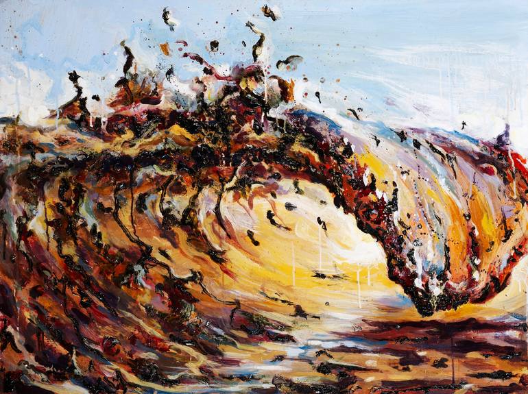 Fighting Back Painting by Clay Misner | Saatchi Art