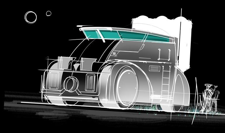 BIG RIGGER Drawing by James DonVito | Saatchi Art