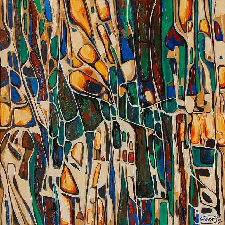 Modern nature art Painting by Artist Gurdish Pannu | Saatchi Art