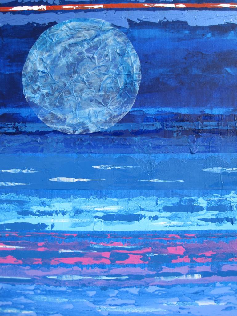 Blue Moon Rising Painting by Emma Pyper | Saatchi Art
