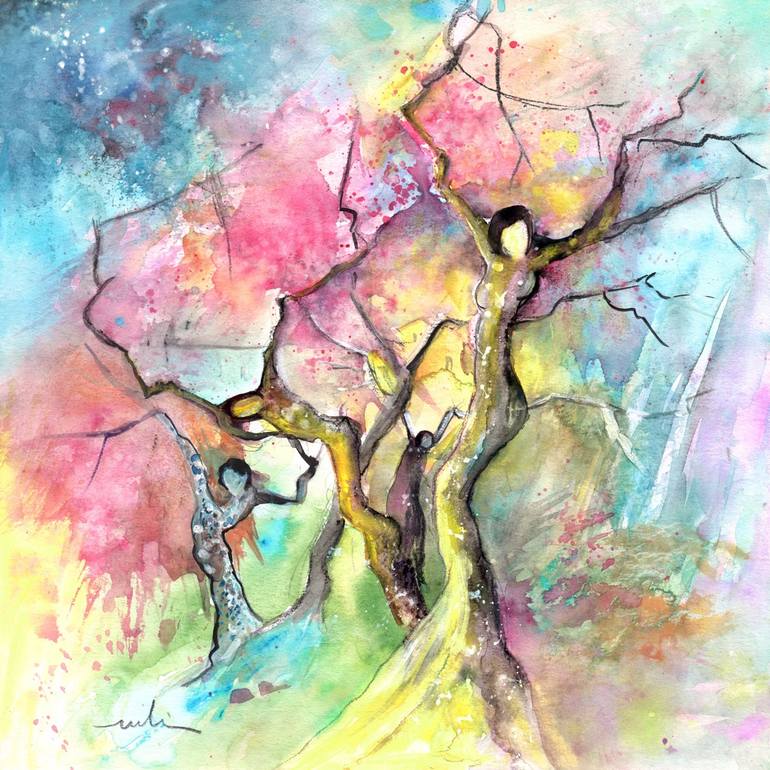 Women And Trees 09 Painting by Miki De Goodaboom | Saatchi Art