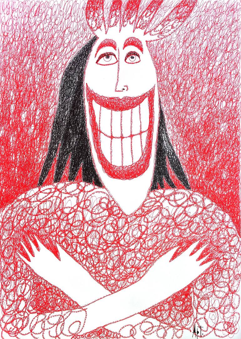 The red ally Drawing by Artyom Terskov | Saatchi Art