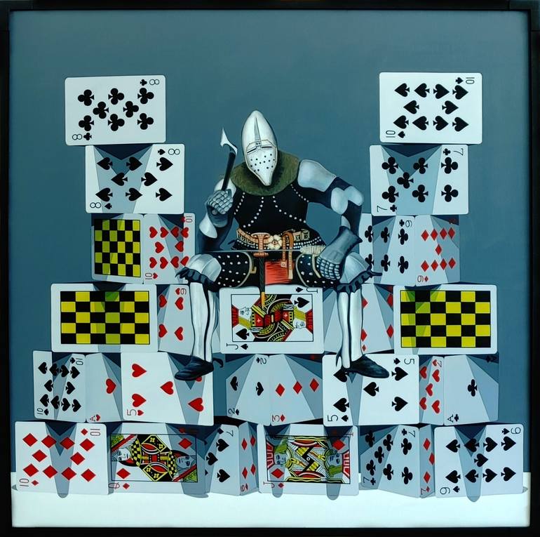 The tower of card -paladin Painting by byung taek Jeon | Saatchi Art