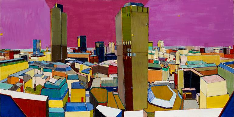 Panorama 2 (From Angel Court) Painting by Daniel Preece | Saatchi Art