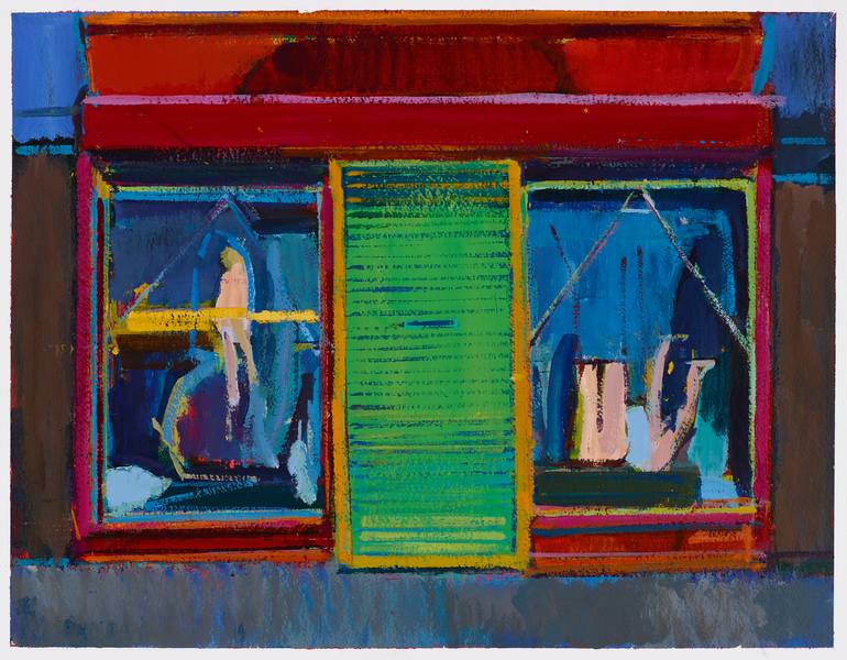 Green Shutter Painting by Daniel Preece | Saatchi Art