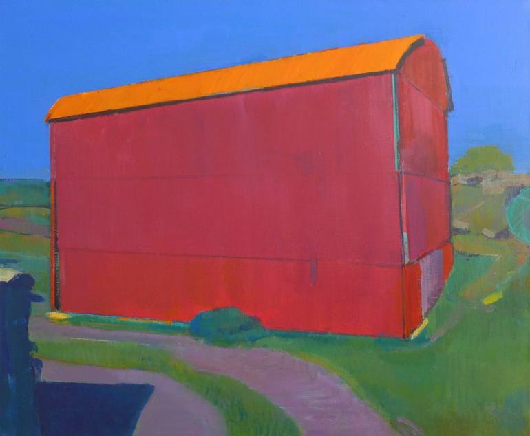 Red Barn Painting by Daniel Preece | Saatchi Art