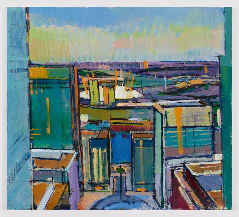 Between Two Towers Painting by Daniel Preece | Saatchi Art