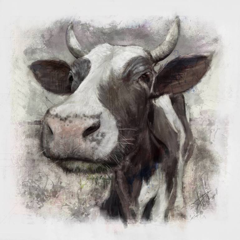 Friesian Painting by Ant Fox | Saatchi Art