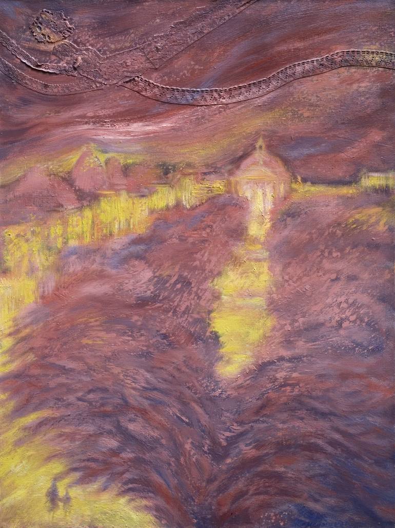 Pink snowstorm Painting by Olena Kamenetska-Ostapchuk | Saatchi Art