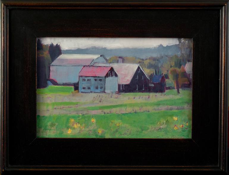 Farm, Buckingham, PA Painting by Bryan Brems | Saatchi Art