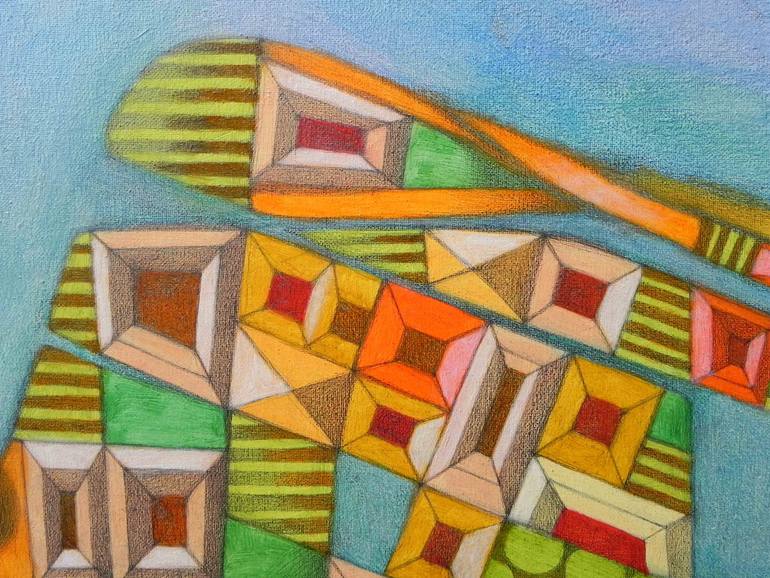 imaginary map of Turin Painting by Federico Cortese | Saatchi Art