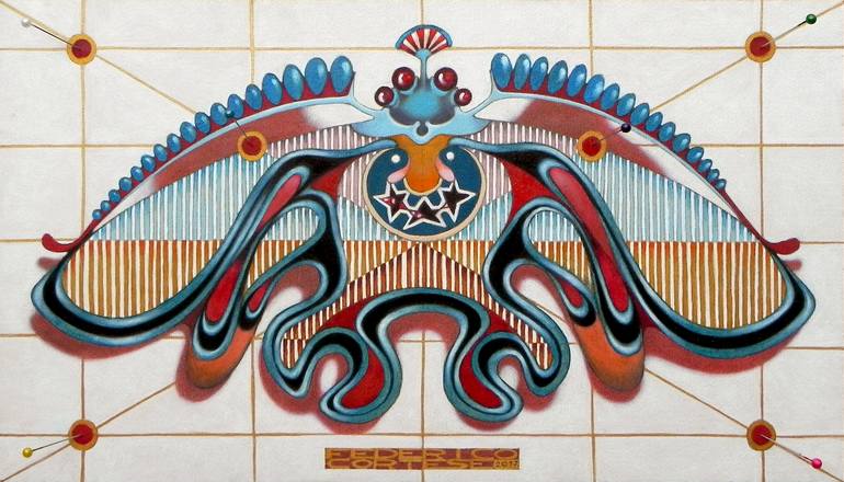 Phantom moth Painting by Federico Cortese | Saatchi Art