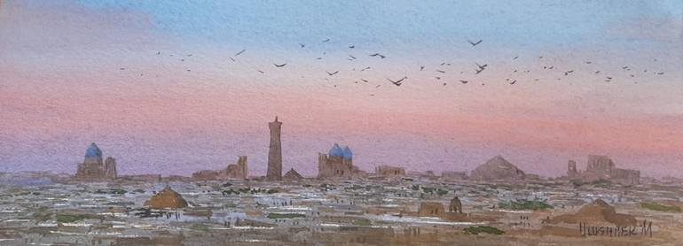 Panorama of Bukhara Drawing by Ulugbek Mukhamedov | Saatchi Art