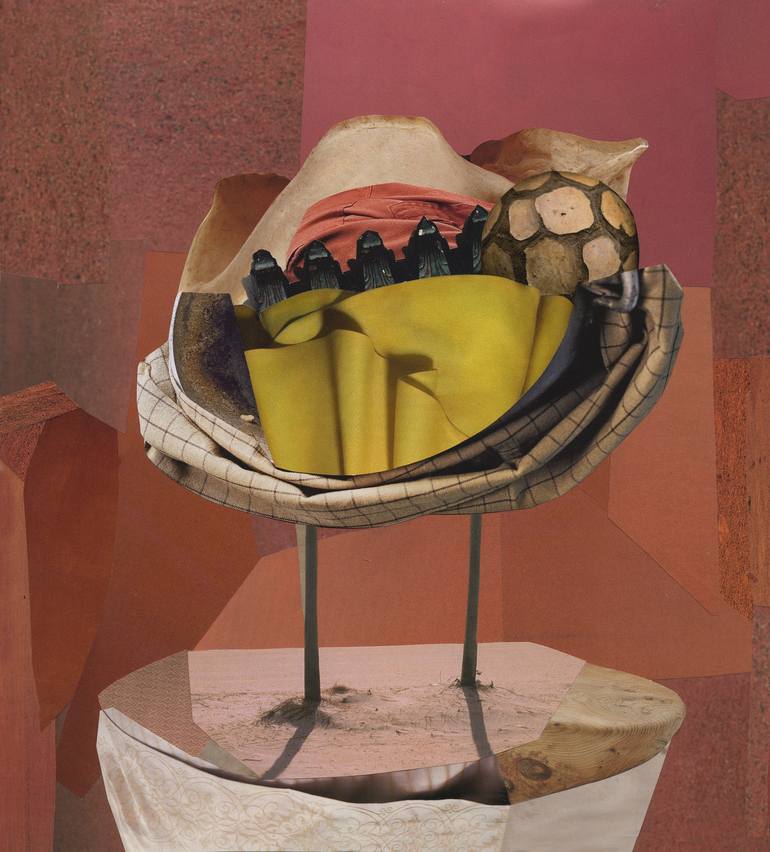 Still life in red and coral tones with the Portuguese soccer ball and a ...