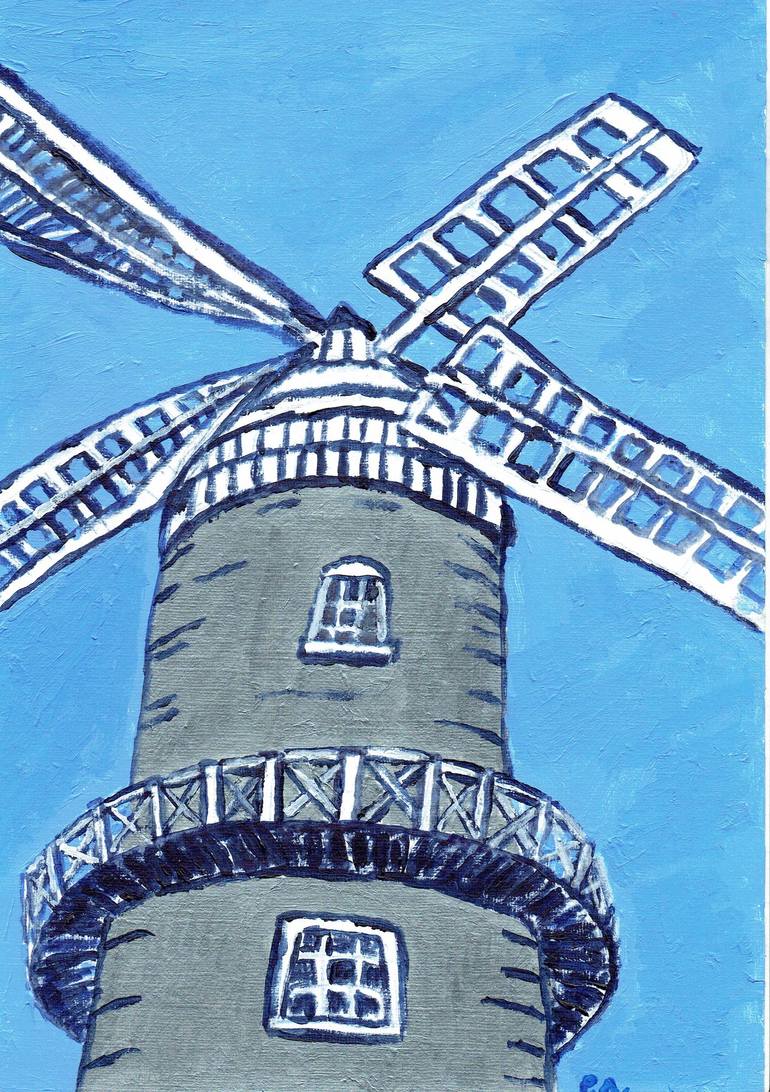 Windmill Painting by Philip Absolon | Saatchi Art