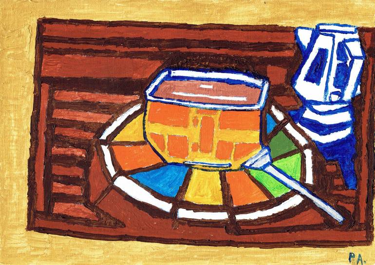 Abstract Coffee Painting by Philip Absolon | Saatchi Art