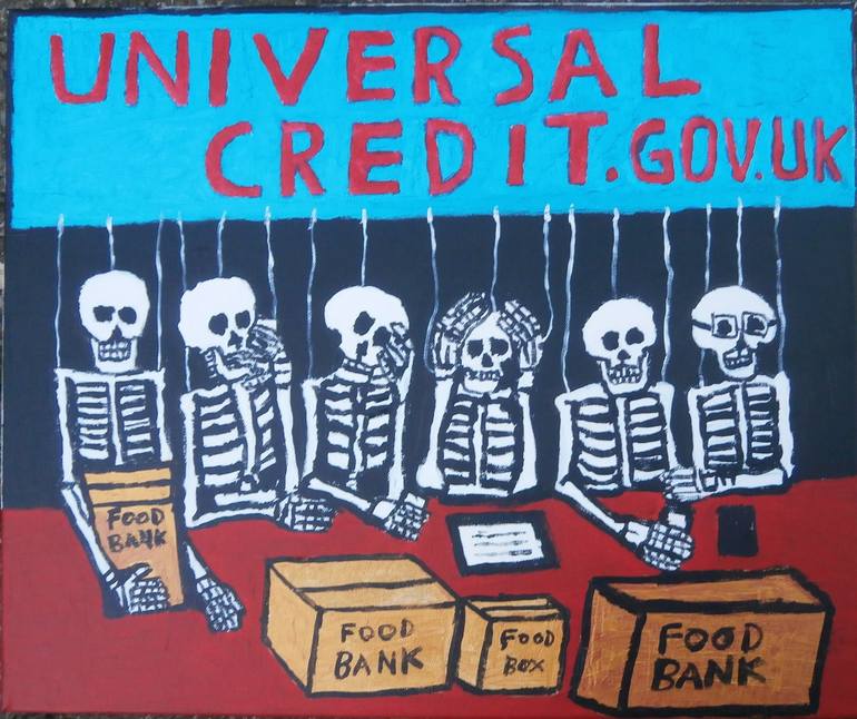 Universal Credit Painting by Philip Absolon | Saatchi Art