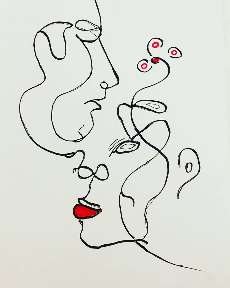In Praise of Love 2 Drawing by Yvana Samandova | Saatchi Art