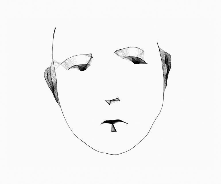 Unknown face 2 Drawing by Siguni - Aga Ciszewska | Saatchi Art