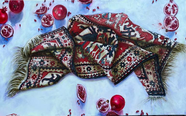 Chelebi Carpet Painting by Ramal Kazim | Saatchi Art