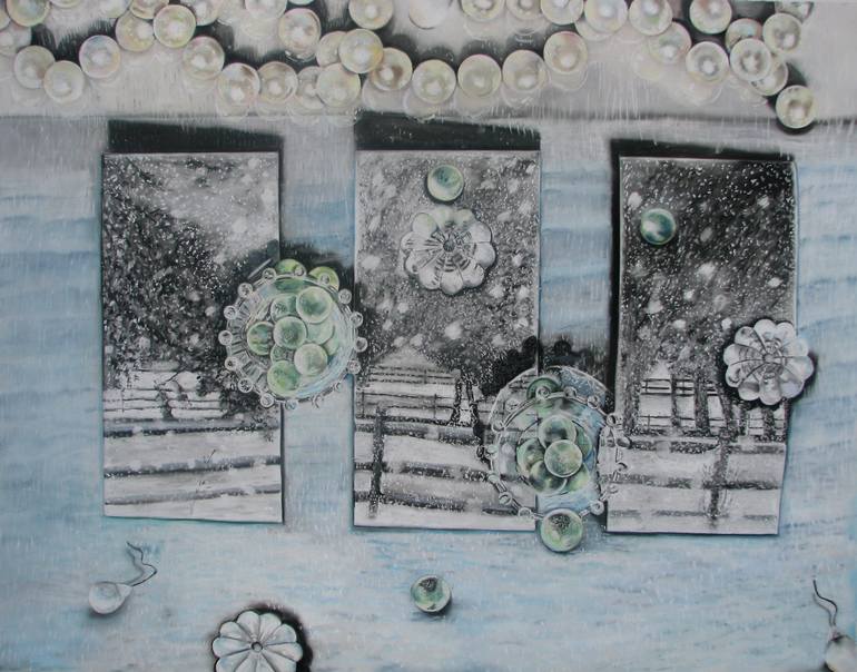 Perfection of Precipitation Drawing by Nancy Staub Laughlin | Saatchi Art