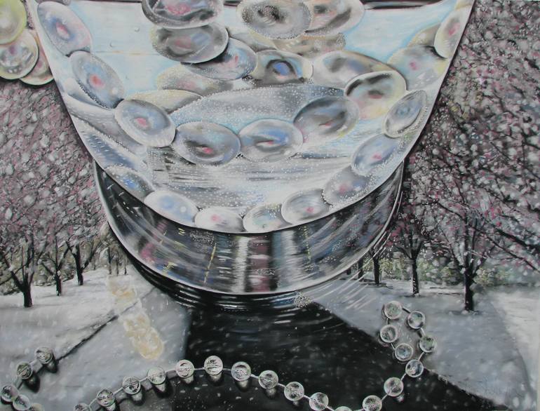 Effervescence of the Spring Snow Drawing by Nancy Staub Laughlin ...