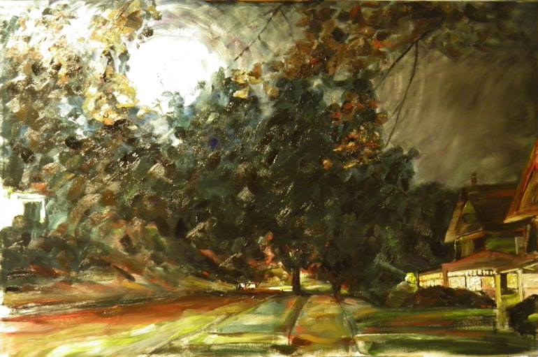 Hot Summer Night, Rock Island Painting by Timothy Miller | Saatchi Art