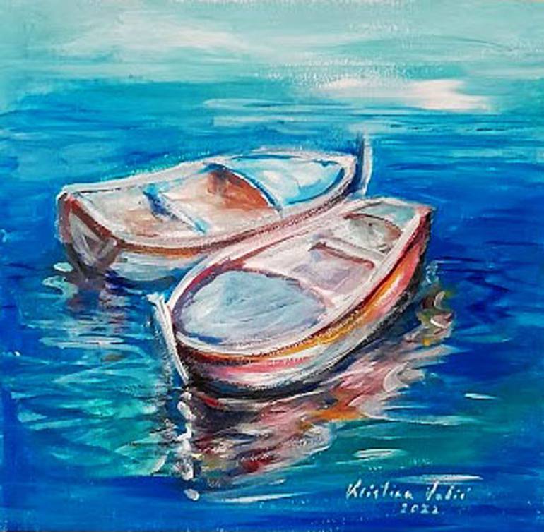 Boats Painting by Kristina Valic | Saatchi Art