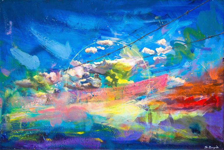 Beyond the Wire Painting by Simon Boyd | Saatchi Art