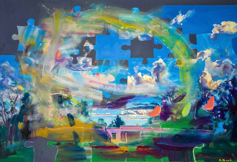 La Florencia (Reconstruction Series) Painting by Simon Boyd | Saatchi Art