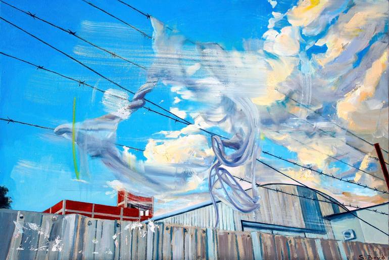 Beyond the Wire Painting by Simon Boyd | Saatchi Art