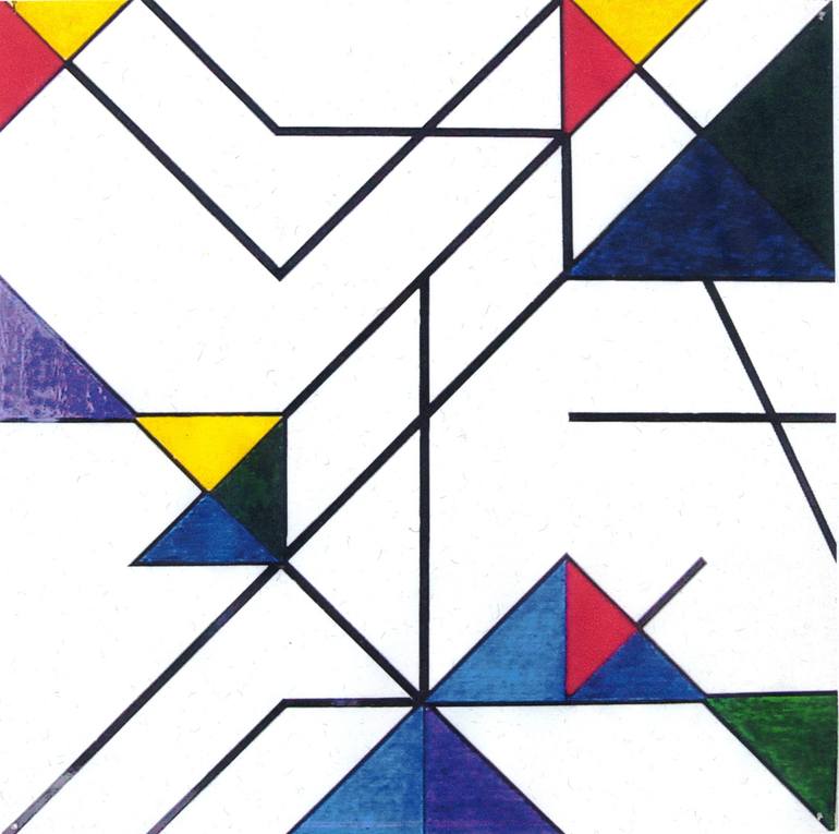 combination grid structure #13-2 Painting by roger Coqart | Saatchi Art