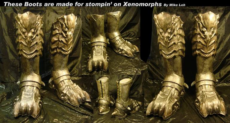 Alien Armor Boots Sculpture by Mike Loh | Saatchi Art